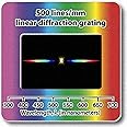 Rainbow Symphony Pack of 10 Diffraction Grating Slides - Linear 500 Lines/mm : Amazon.co.uk ...