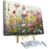 TISHIRON Malen nach Zahlen Erwachsene Kinder Tinte Malerei Stil Blumen Ölgemälde DIY Handgemalt ...