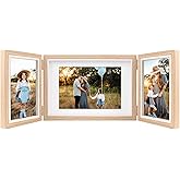 Triple Multi Photo Frame 2-6x4 and 7x5'', Hinged Foldable Picture ...
