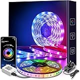MINGER LED Strip Lights 5m, RGB Colour Changing LED Lights Kit with IR ...