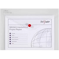 Snopake A4 Polyfile ID Popper Wallet with Press Stud Closure – Clear ...