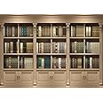 BELECO 2.5x1.8m Fabric Bookshelf Backdrop Library Study Room Office ...