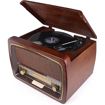 Dual NR 4 Nostalgie Musikanlage mit Plattenspieler (UKW-Tuner, MW-Radio ...