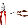 Taparia 1621-8 Steel (210mm) Combination Plier with Joint Cutter (Red and Black) & Taparia 1430 ...