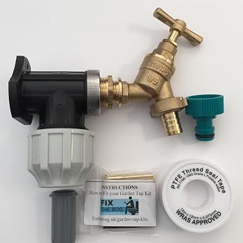 FixtheBog 25mm MDPE Outside Tap Kit With Plastic Wall Plate & Garden ...