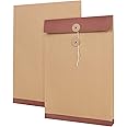 10Pcs A4 Kraft File Folder Portfolio Foolscap Paper Organiser Folder ...