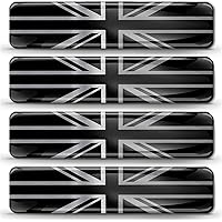 Biomar Labs® 2 x 3D Domed Silicone Silver Stickers Decals England UK ...