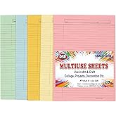 Eclet A4 Size Both Side Ruled colour Sheet (Pack of 40 sheets) for ...