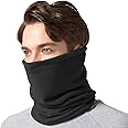 Black Thermal Unisex Fleece Snood Scarf Outdoor Neck Warmer Winter Ski ...