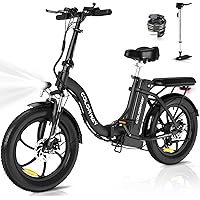 COLORWAY Electric Bikes,20 Inch Off-Road E bike with 4.0 Fat Tire,with ...