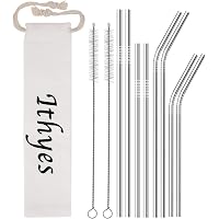 Kynup Metal Reusable Drinking Straw, 4 Pack Portable Collapsible Straws ...