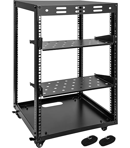 Mobile Network Rack With Casters Tecmojo 20U Open Frame Server Rack ...