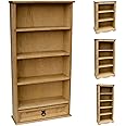 Vida Designs Corona Bookcase, 1 Drawer, Blu-ray/CD Rack, Solid Pine ...