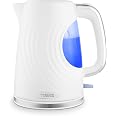 Tower T10083WHT Sonar Textured Kettle with Large Viewing Window & Blue ...