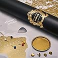 Extra Large Laminated Scratchable World Map - Premium Gold and White ...