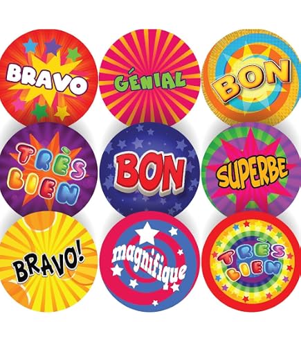 French Classroom Decorations French Language Reward Stickers - 880 ...
