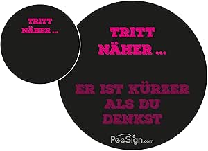 PEESIGN Effekt Aufkleber Sticker Urinal Tritt NÄHER, ER IST KÜRZER ALS ...