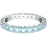 Swarovski Matrix ring, Baguette cut, Pink, Rose gold-tone plated ...