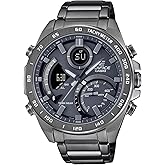Casio Edifice ECB-2000DC-1ADF Black Analog-Digital Dial Gray Ion Plated Stainless Steel Band Men ...