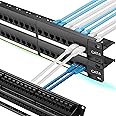 Rapink 48 Port Cat6 Patch Panel with Inline Keystone 10G Support, Pass ...