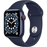 New Apple Watch Series 6 (GPS, 44mm) - Blue Aluminium Case with Deep ...