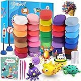 COCOBOO Air Dry Clay Kit, 24 Colors No-Toxic Ultra Light Modelling Clay ...