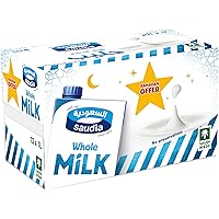 Saudia Whole Milk – Ultra-Creamy, Pure & Nutrient-Rich, 12 x 1L Pack ...