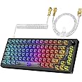MAGIC-REFINER MK32 Mechanical Gaming Keyboard, 75% Wired Transparent ...