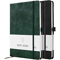 Lefute A5 Notebook, 2 Pack Notebook A5 200 Pages 100 GSM Journal ...