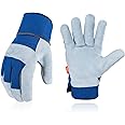 Vgo... Gardening Gloves Cowhide, Work Gloves Thornproof Utility for Yard Trucker Delivery Garden ...