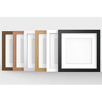 40X40CM BLACK COLOUR MODERN BOX FRAMES WOOD FINISH PHOTO PICTURE SQUARE ...