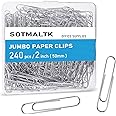 240pcs Jumbo Paper Clips, 50mm Large Silver Paper Clip, Big PaperClips ...