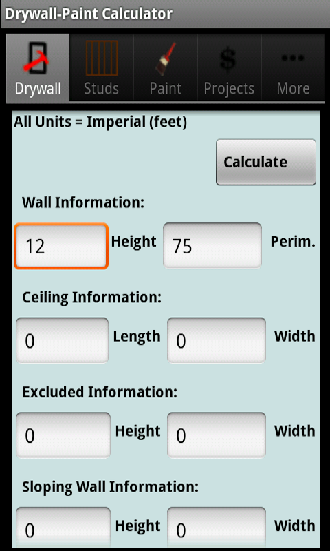 Drywall Calculator: Amazon.co.uk: Appstore for Android