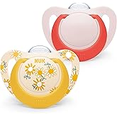 NUK Happy Days Baby Dummies, 6-18 Months, Silicone, BPA Free, Bike/Car ...