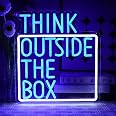 OYCGZV Think Outside The Box Neon Sign, Think Led Sign per la ...