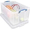 Really Useful Box 84 Litre Plastic Storage Box Clear : Amazon.co.uk ...
