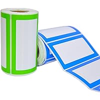 Sticky Name Tag Labels - 2 Rolls 500 Stickers Total - 3.5x2 in (9 x 5 ...