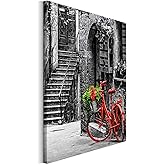 Amazon.de: Revolio 120x80 cm Leinwandbild Wandbilder Wohnzimmer Modern Kunstdruck Design ...