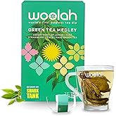 Woolah Artisanal Assam Green Tea, Organic Bagless Tea Dip (15 Dips /30 ...