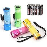tuare Small Torch, 4-Pack Super Bright 91mm Mini Torch with 9 LEDs ...