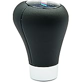 BMW Genuine Gearshift Knob Leather M Plaque 6 Speed Black Fits E46 ...