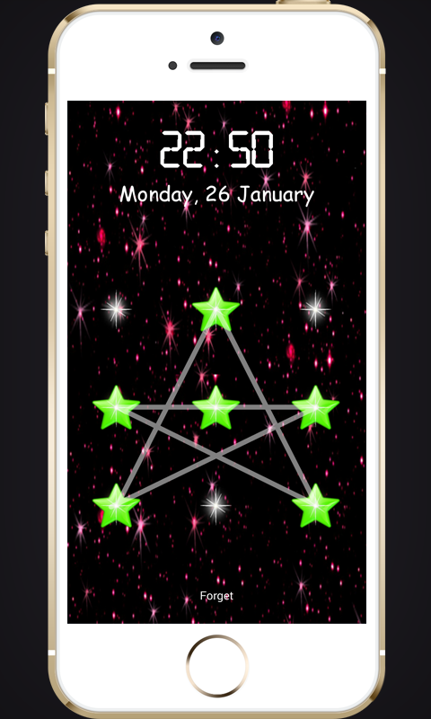 Stars Pattern Screen Lock Amazon co uk Apps Games