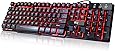 RK100 3 Color LED Backlit Mechanical Feeling Gaming Keyboard Black UK ...