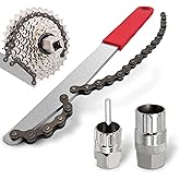 TBoonor Kit Attrezzi Catena per Bici Chiave Pacco Pignoni e Estrattore Ruota Libera con Frusta ...