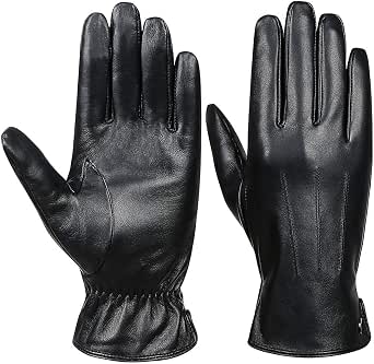 Men's touchscreen Geniune Leather Gloves Winter Warm Driving Cashmere ...