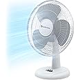 Comfort Zone 12 inch Table Fan with Adjustable Tilt, Wide Area ...