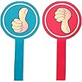 NUOBESTY 4pcs Thumb Up Thumb Down Paddles Yes No Voting Paddle Signs ...