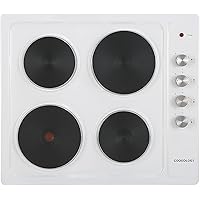 Haden HSP60W Hob – Electric Built-in Solid 4 Plate Hob, 60cm, White ...