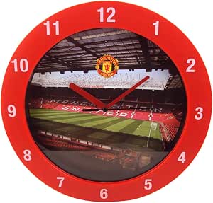 Manchester United Stadium Wall Clock - Red/Black: Amazon.co.uk: Sports ...