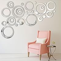 Removable Wall Sticker Decal Acrylic Mirror Setting for Home Living ...